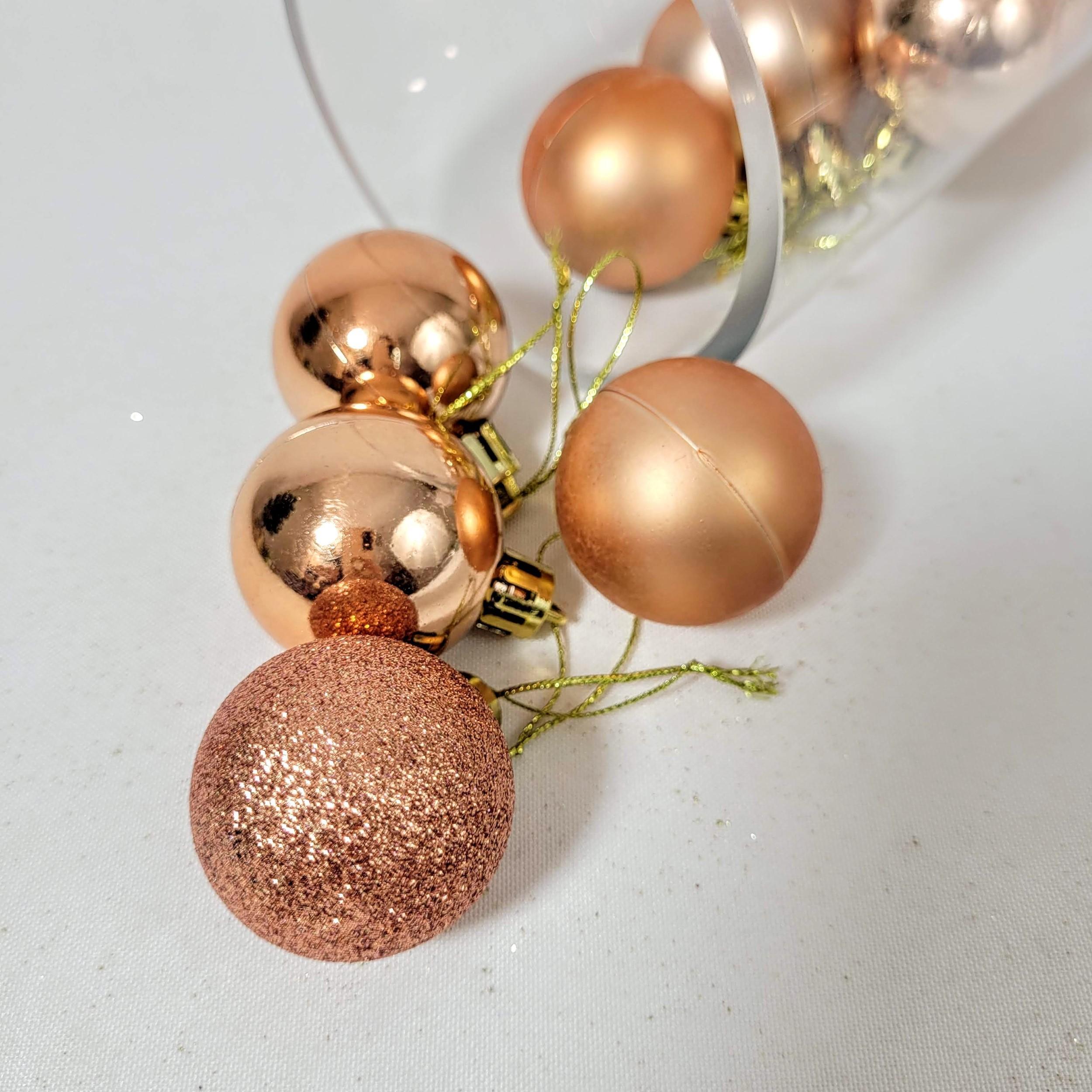 Bola De Natal Rose Gold Mix 4cm Para Árvore Kit 16pc - Carrefour
