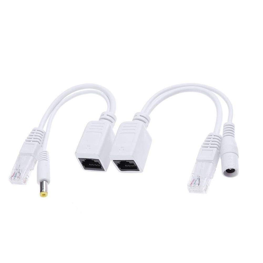 Cabo Adaptador Injetor + Separador Poe Rj45 Macho X Fêmea Splitter ...