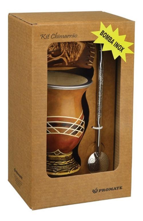 Kit Cuia Bomba Inox Com Protetor De Erva Trabalhado Promate - Carrefour