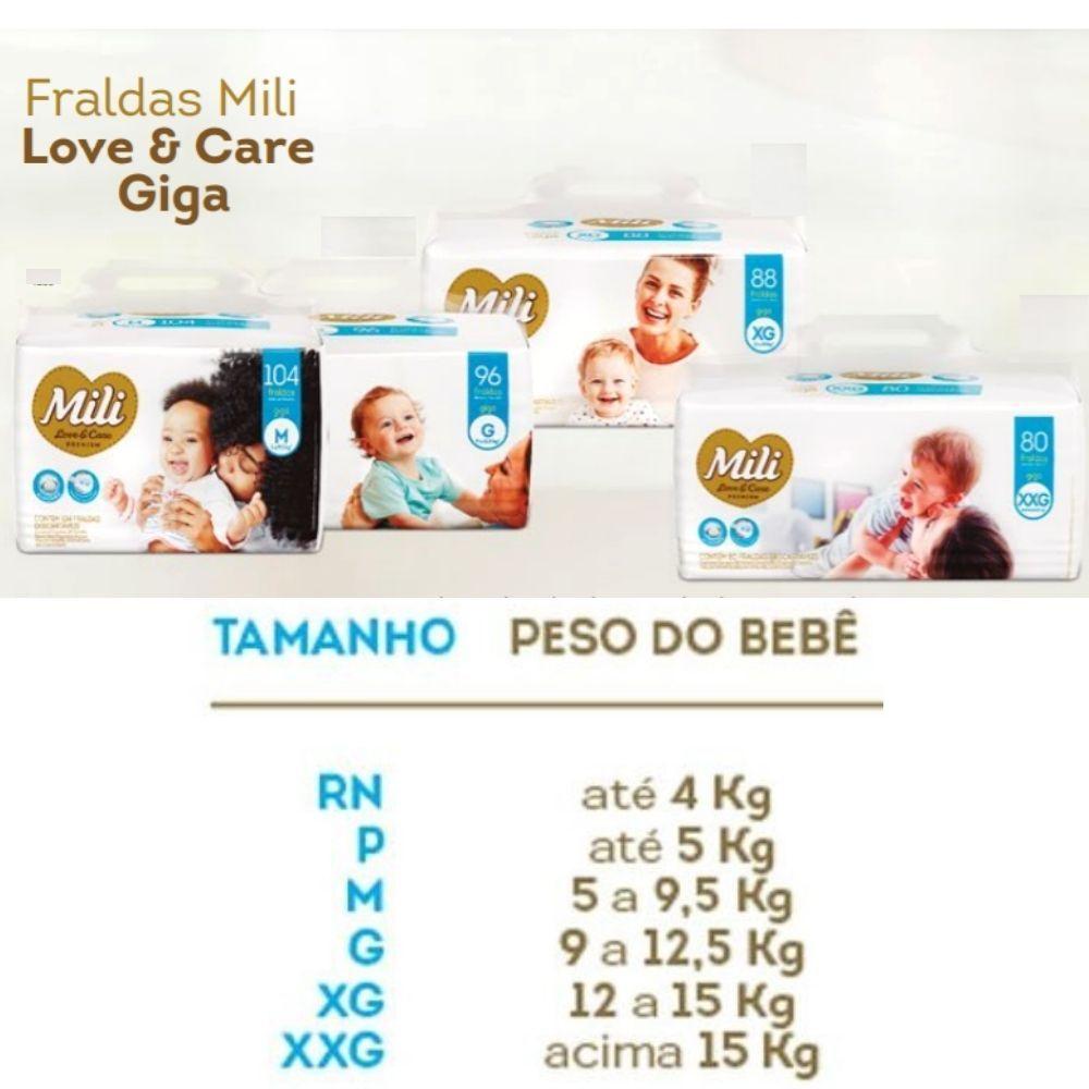 Fralda Descartável Mili Giga Love & Care Premium Tam: Xxg - Carrefour
