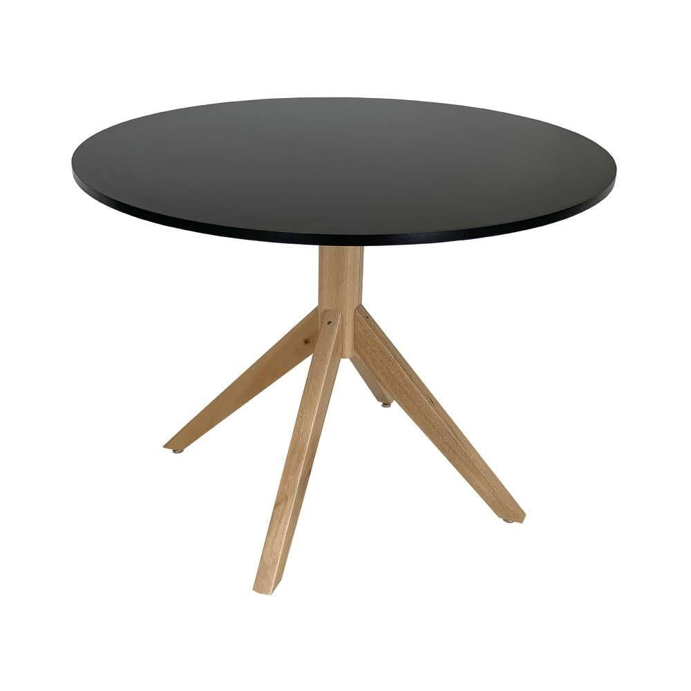 Mesa De Jantar Redonda 4 Lugares 80cm Irís Preta - Carrefour