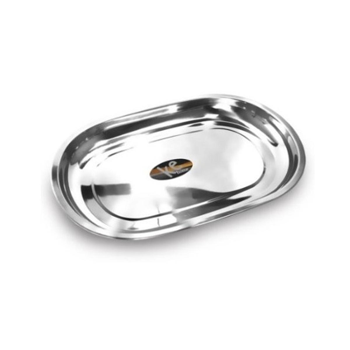 Baixela Oval Em Aço Inox Bandeja Com 28 Cm Ke Home - Carrefour
