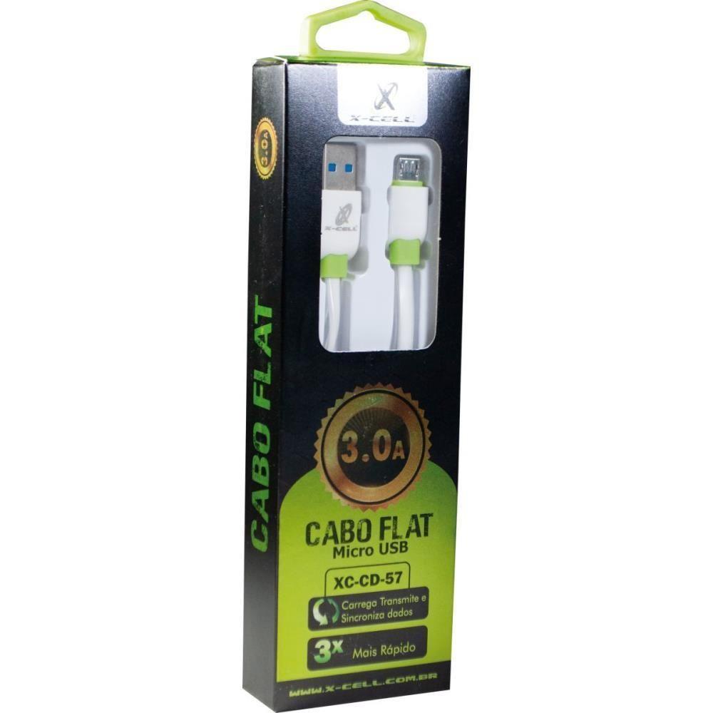 Cabo Usb Flat/micro Usb -3.0a/1m Branco - Carrefour