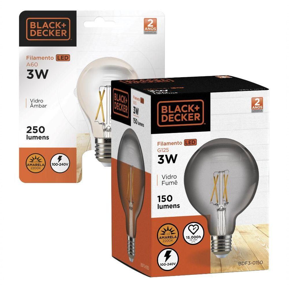 Lâmpada Led Luz Amarela Ambar 3w 2200k Black+decker 10 Pçs - Carrefour