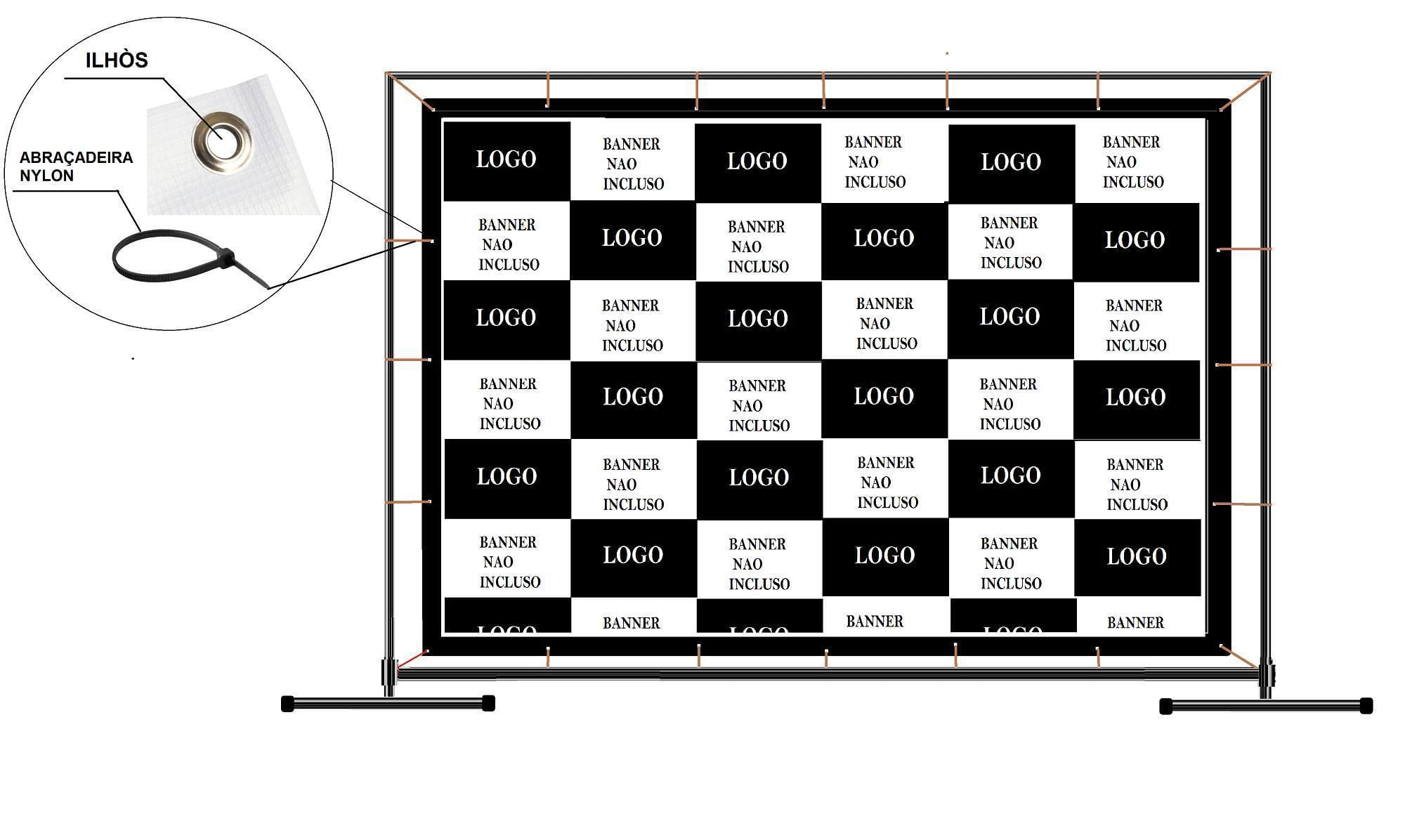 Estrutura Suporte Banner Painel Backdrop Base Fechada 3x3 - Carrefour