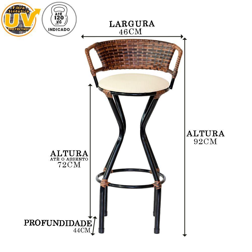 Banquetas Para Barárea Gourmet Assento Estofado 4 Un - Carrefour