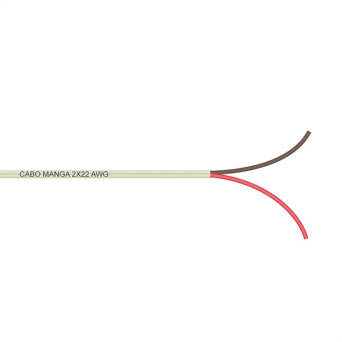 Cabo Manga 2x22 Awg - Sem Blindagem Bege - 10 Metros - Carrefour