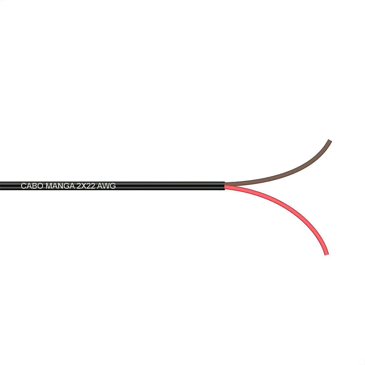 Cabo Manga 2x22 Awg - Sem Blindagem Preto - 40 Metros - Carrefour