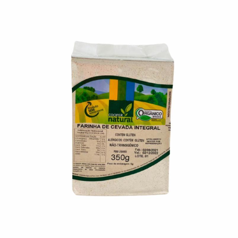 Kit 6x: Farinha Cevada Integral Orgânica Coopernatural 350g - Carrefour