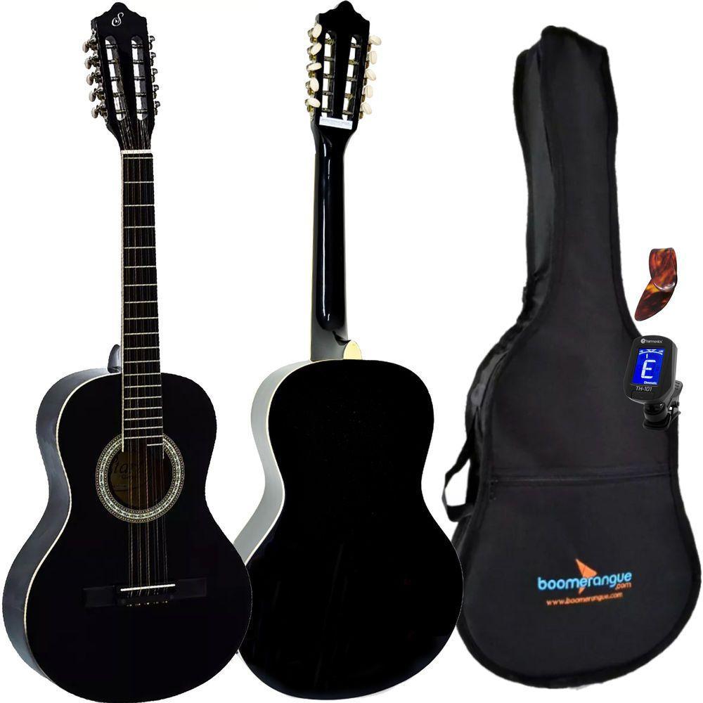Kit Viola Caipira Acústica Aço Vs14 Bk Preta Giannini - Carrefour