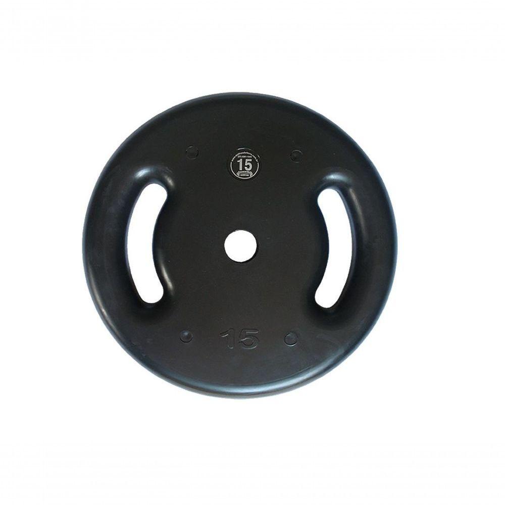 Anilha De Ferro Fundido Injetada Alça Lateral 15,0kg - Carrefour