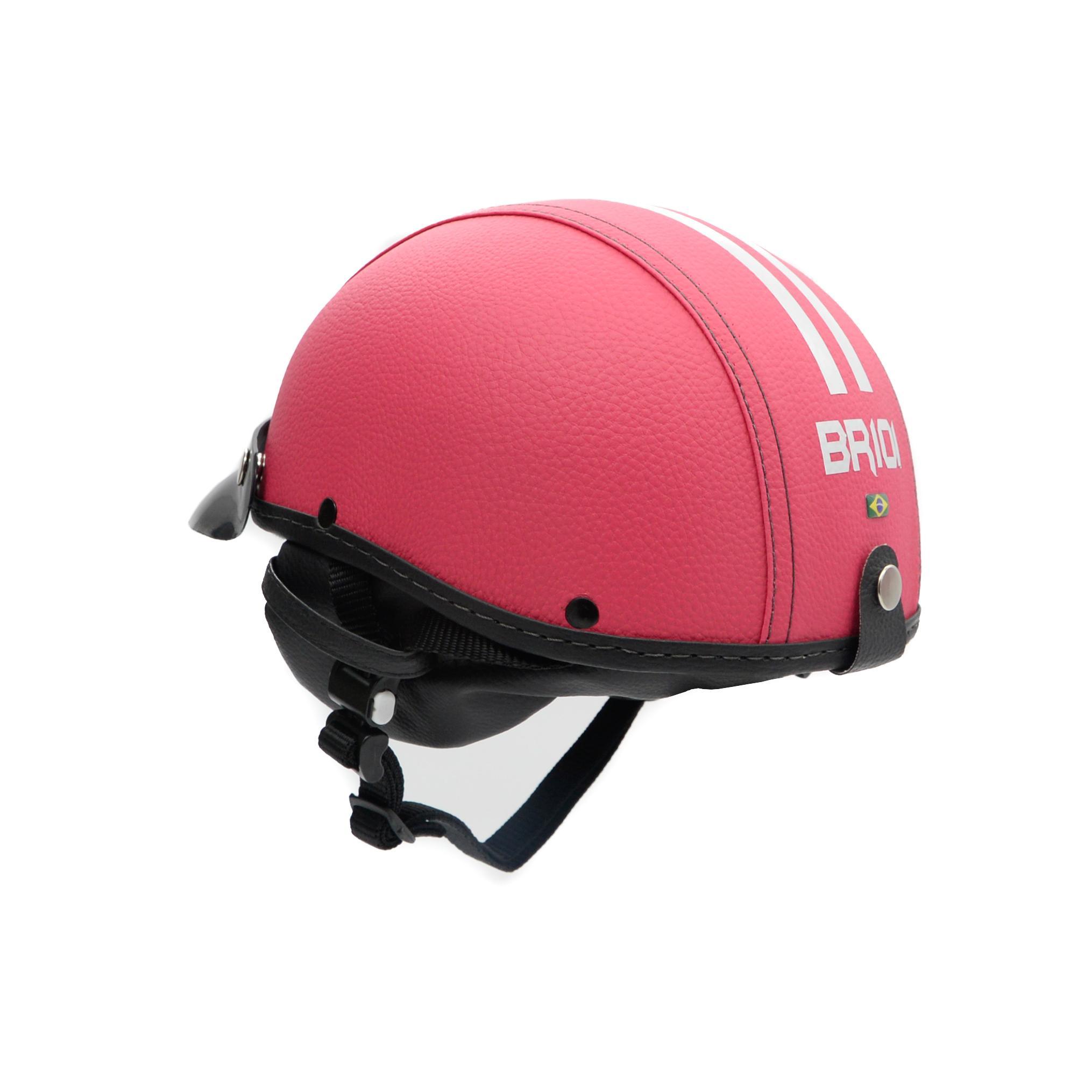 Capacete Coquinho Scooter Moto Elétrica Bike Couro Rosa - Carrefour