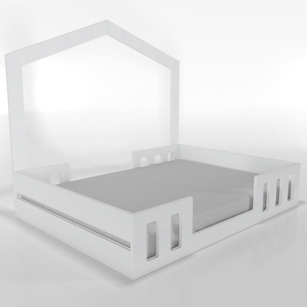 Cama Casal Com Casinha Play Cor Tim - Branco - Carrefour