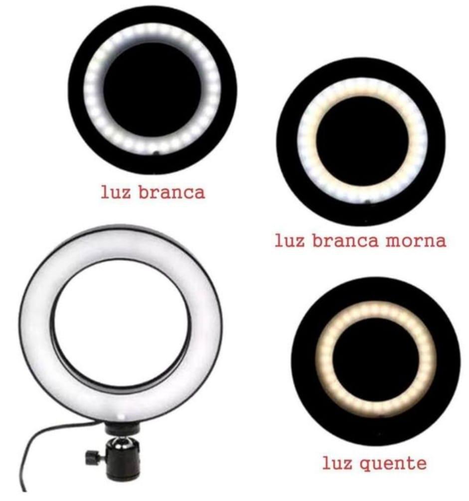 Ring Light De Mesa 6 Polegadas Suporte Fixo De Celular - Carrefour