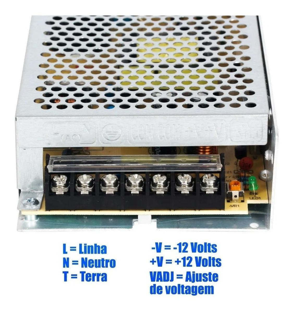 Fonte Chaveada 20a 12v 240w Bivolt Som Automotivo Led Briwax - Carrefour