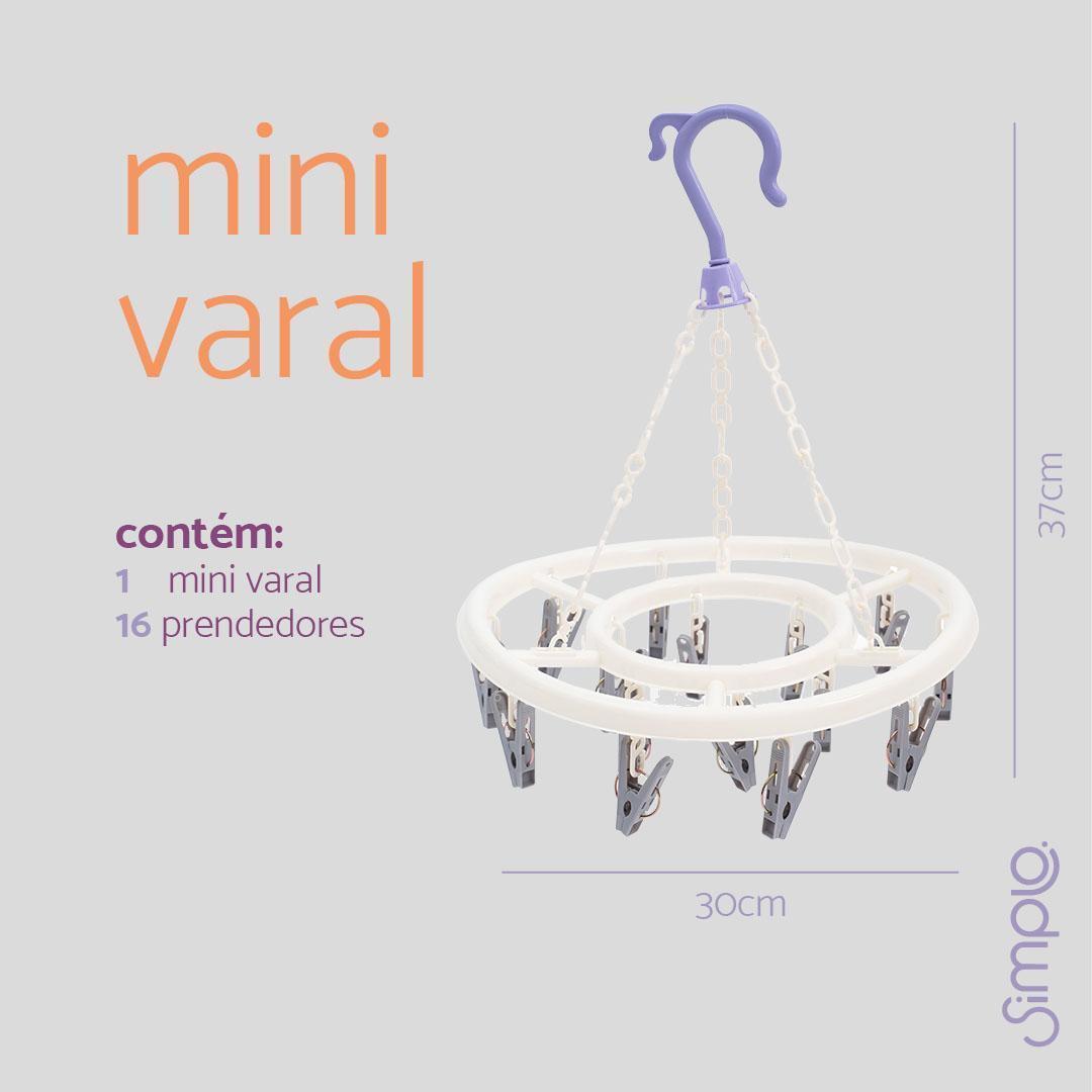 Mini Varal Com 16 Prendedores De Plástico - Simplo - Carrefour