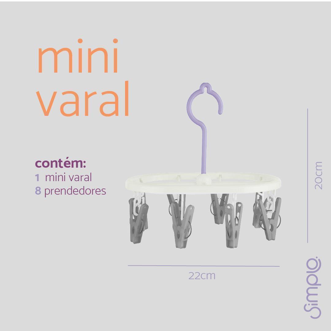 Mini Varal Com 8 Prendedores De Plástico - Simplo - Carrefour