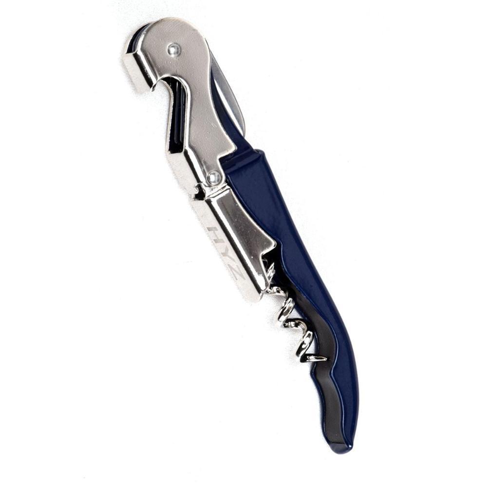 Saca Rolhas Vinho Garrafa Manual Tradicional Inox Azul - Carrefour