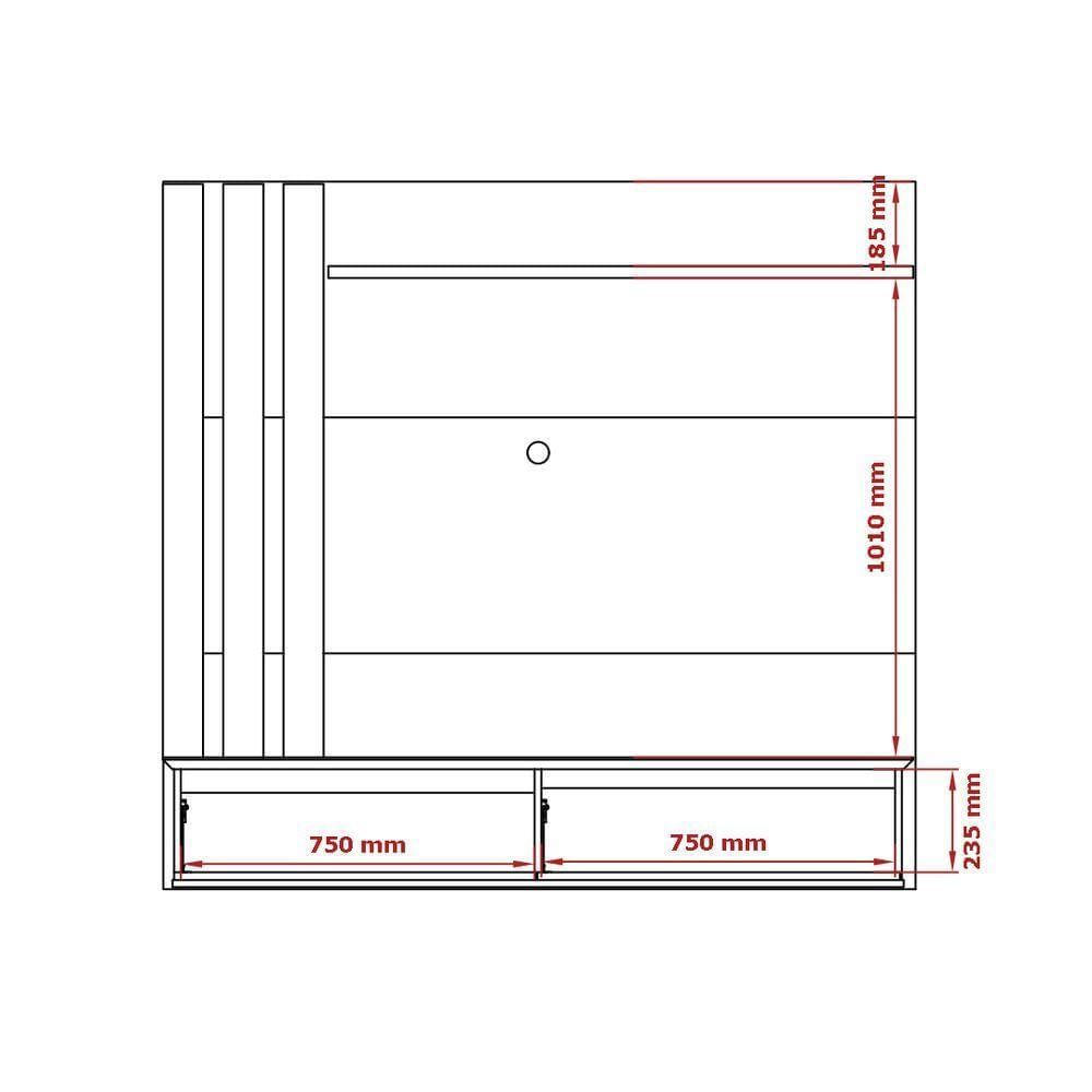 Painel De Tv Até 50 Polegadas Trend Detalhe Ripado Patrimar - Carrefour