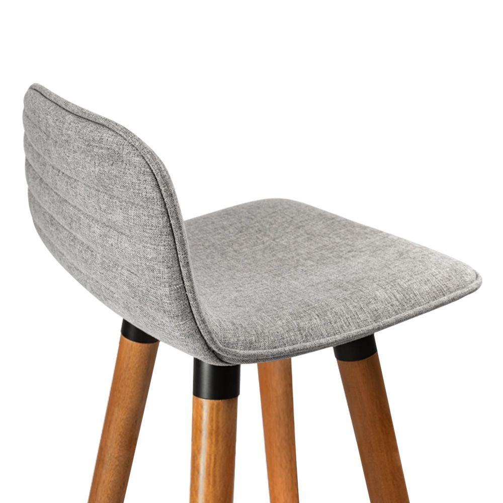 Kit 3 Banquetas Altas Luxo Linea Aço Preto Linho Cinza Preto - Carrefour