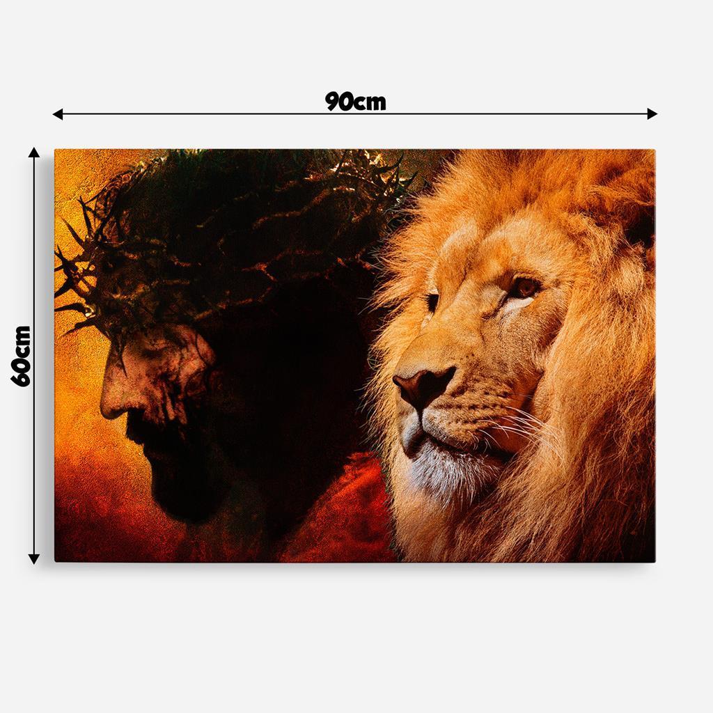 Quadro Decorativo Grande Jesus Rei Dos Reis Leão De Judá - Carrefour