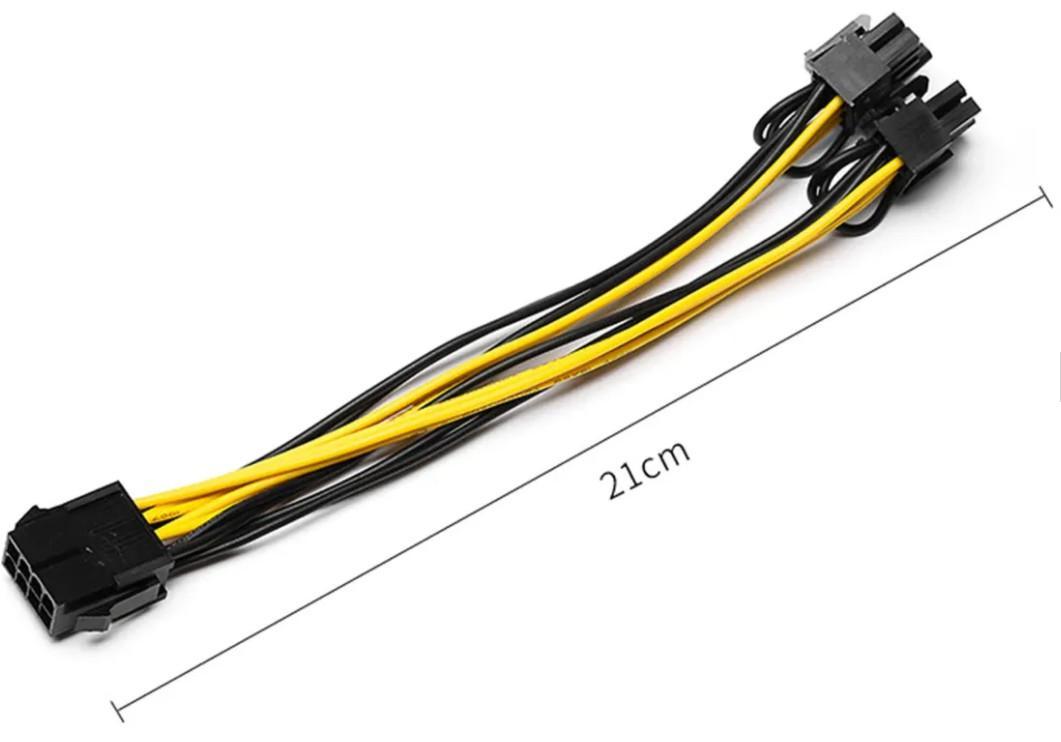 Kit 10 Cabo Y Pci Express Splitter 8 Pinos Gpu Mineração - Carrefour