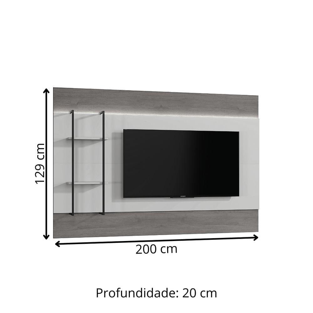 Painel Para Tv 65 Polegadas Com Led Granada Mavaular Naturalle/off White - Carrefour