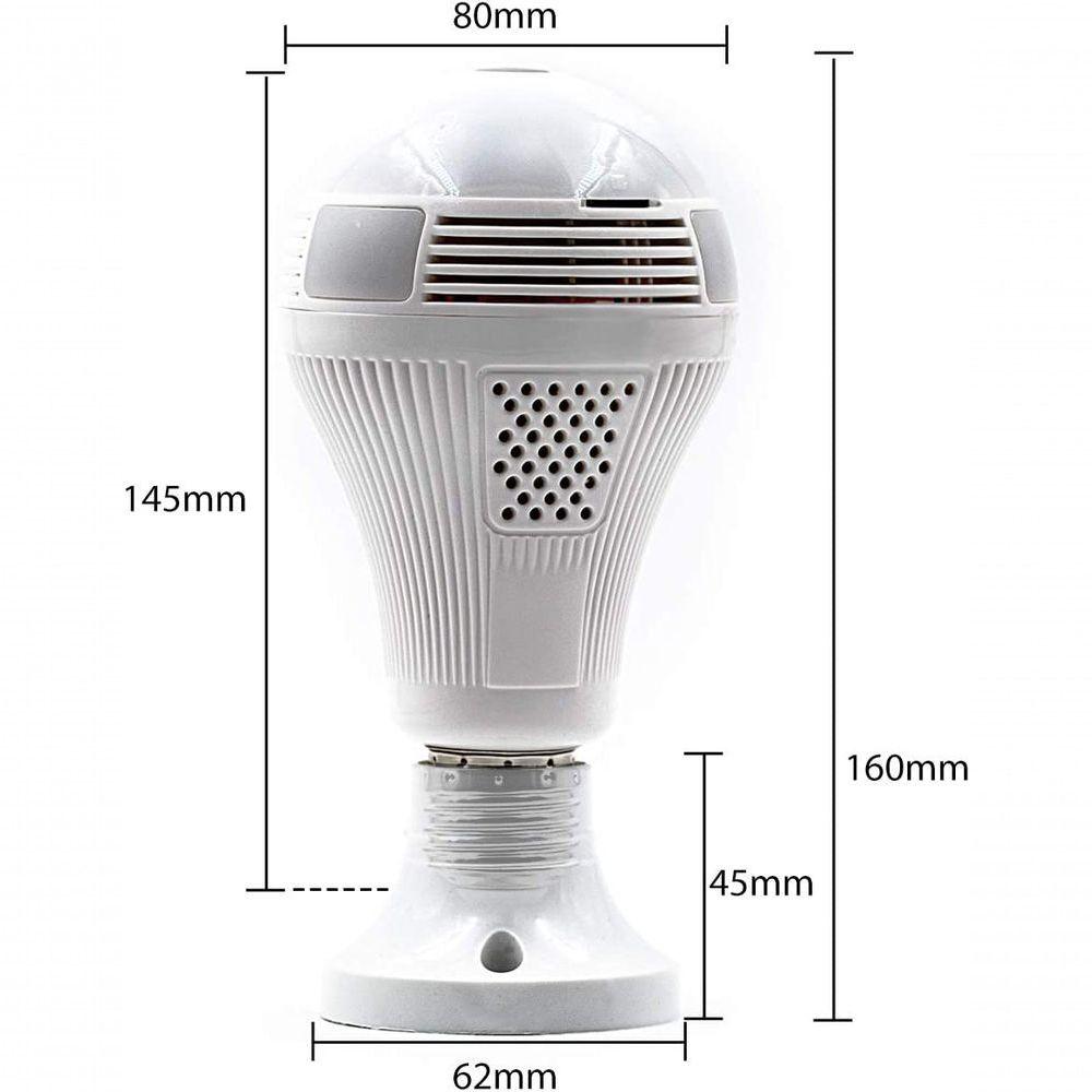 Camera Ip Lampada Panoramica Seguraça Vr 360 Wifi Led V380s - Carrefour