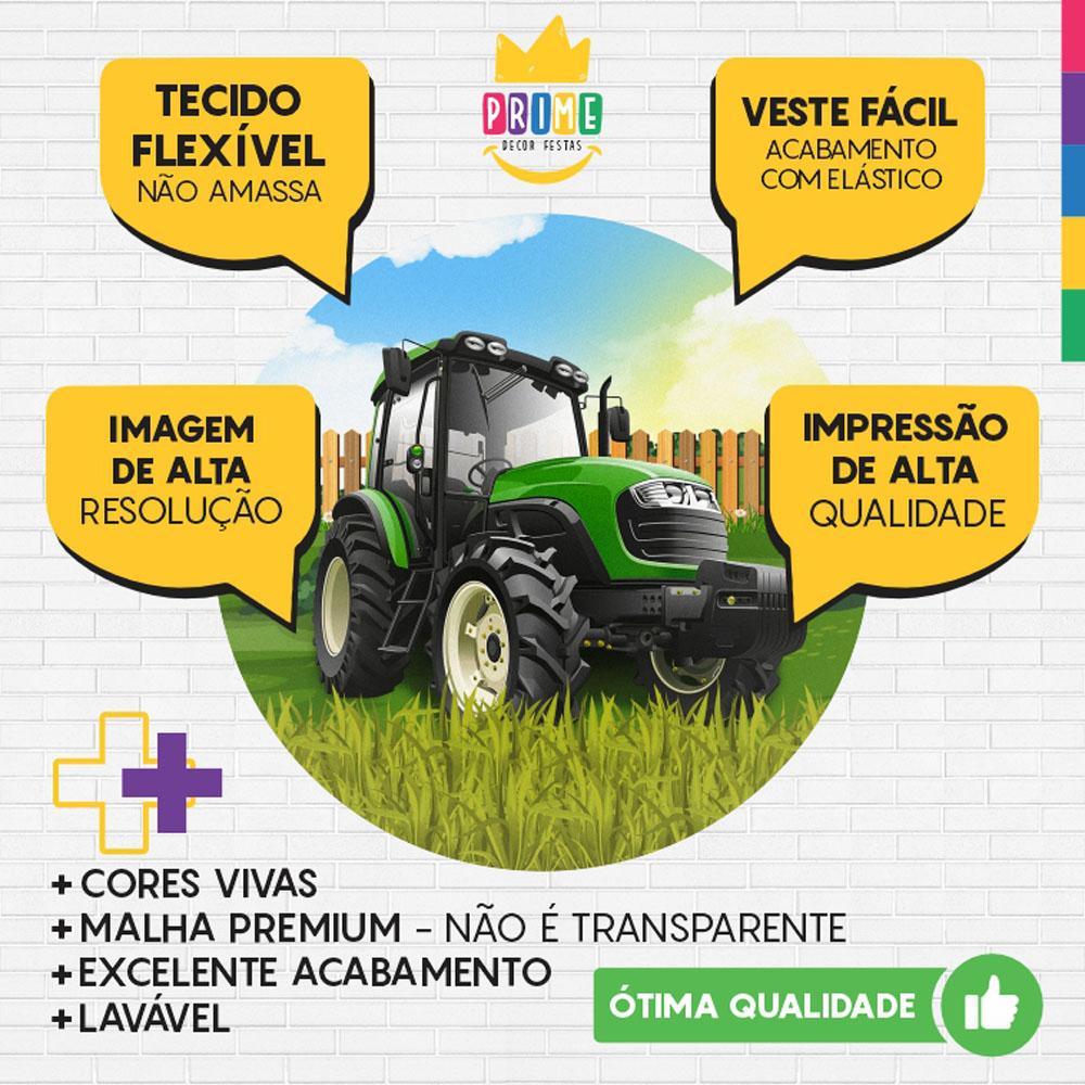 Painel Redondo 3d Trator Tecido Sublimado 1,50m X 1,50m - Carrefour