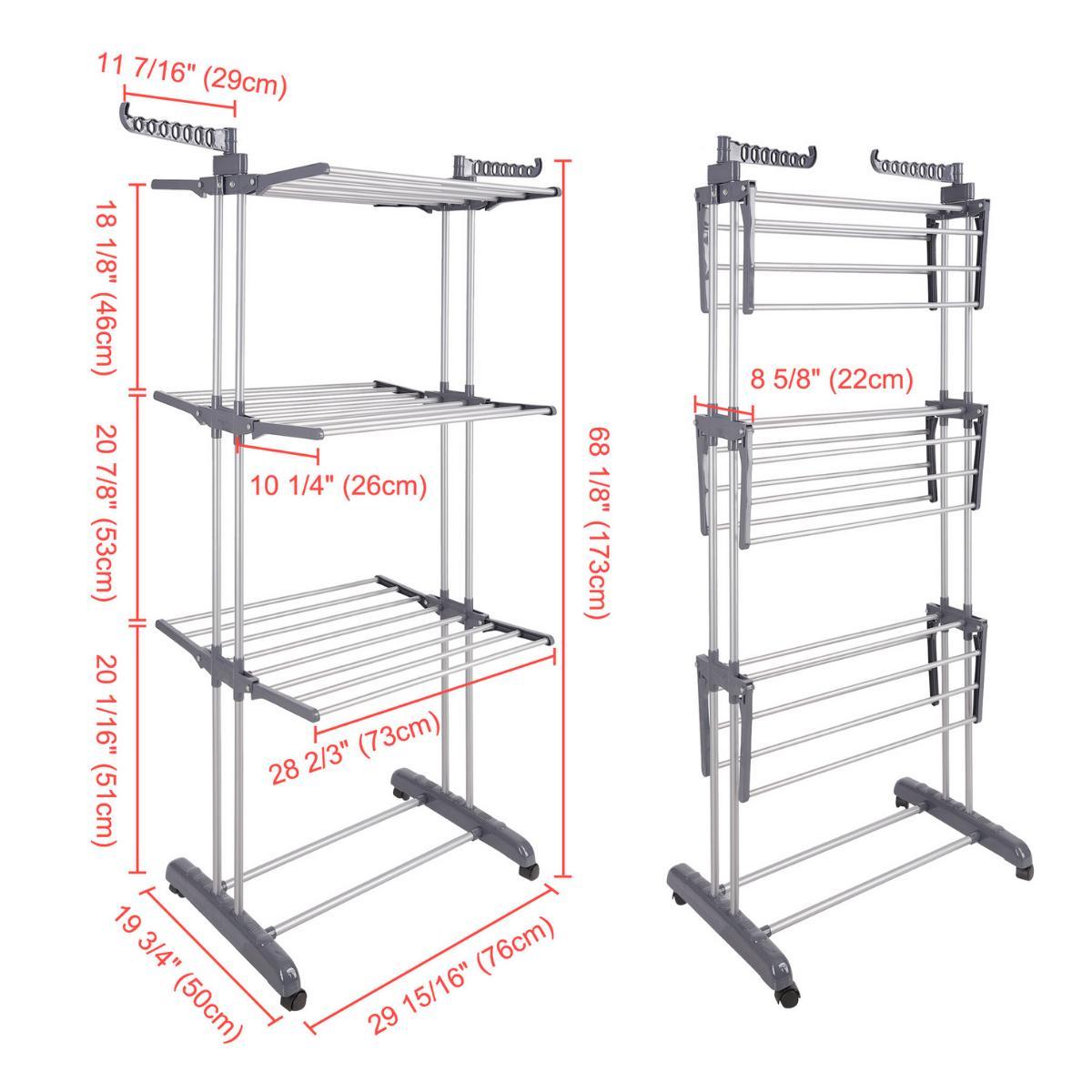 Varal Roupas Retrátil Articulado Dobrável Vertical De Chão - Carrefour