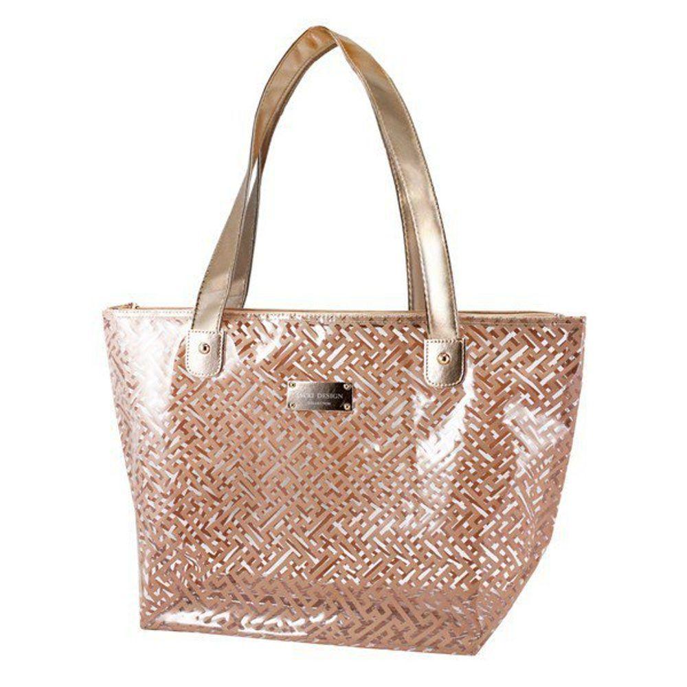 Bolsa De Ombro Transparente Diamantes Jacki Design Dourado - Carrefour