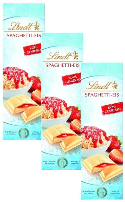 Kit 3 Barra Chocolate Branco Lindt Com Calda De Morango 100g - Carrefour