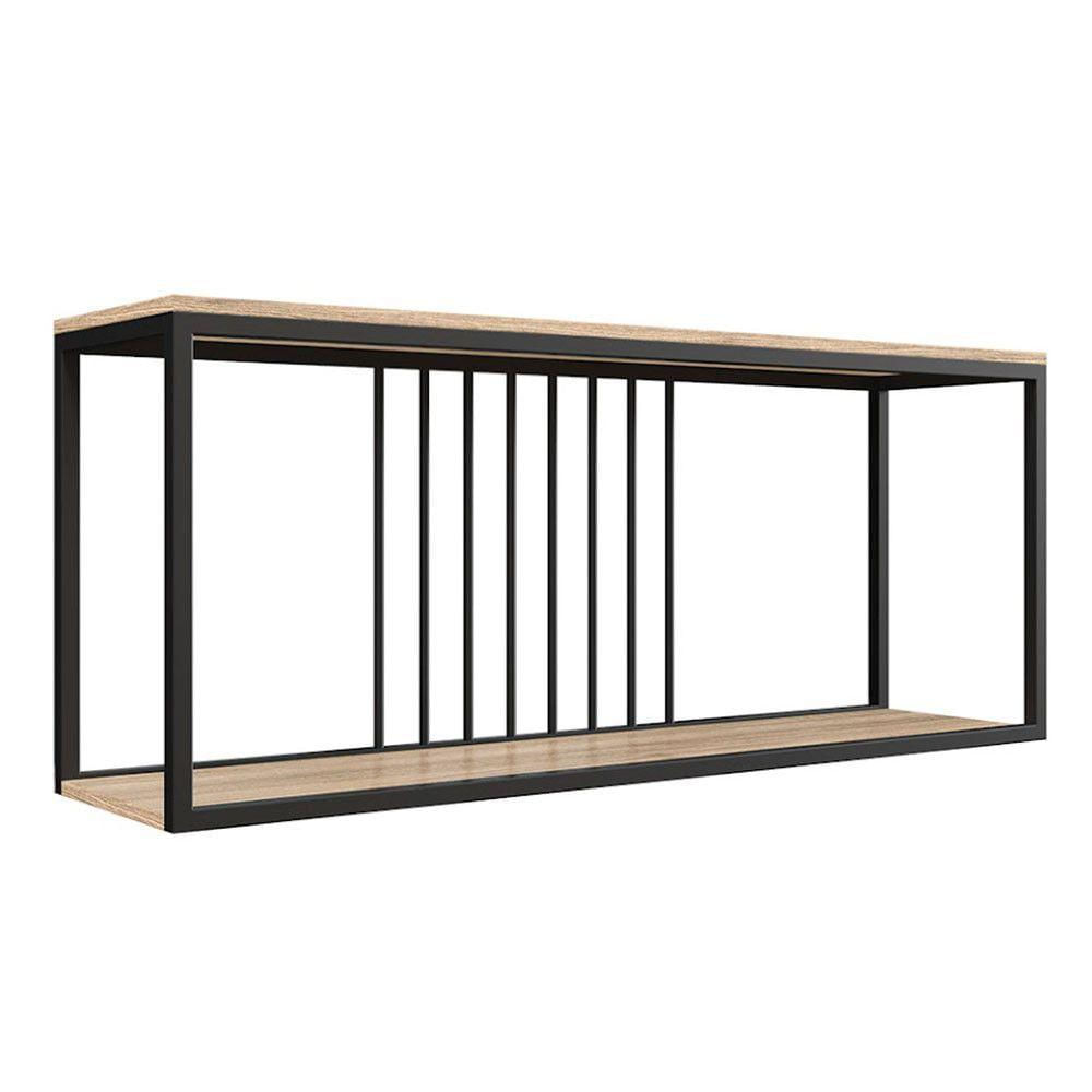 Rack Aéreo Onix Rk1070 Tampo Em Acetinado Preto Com Madeira - Carrefour