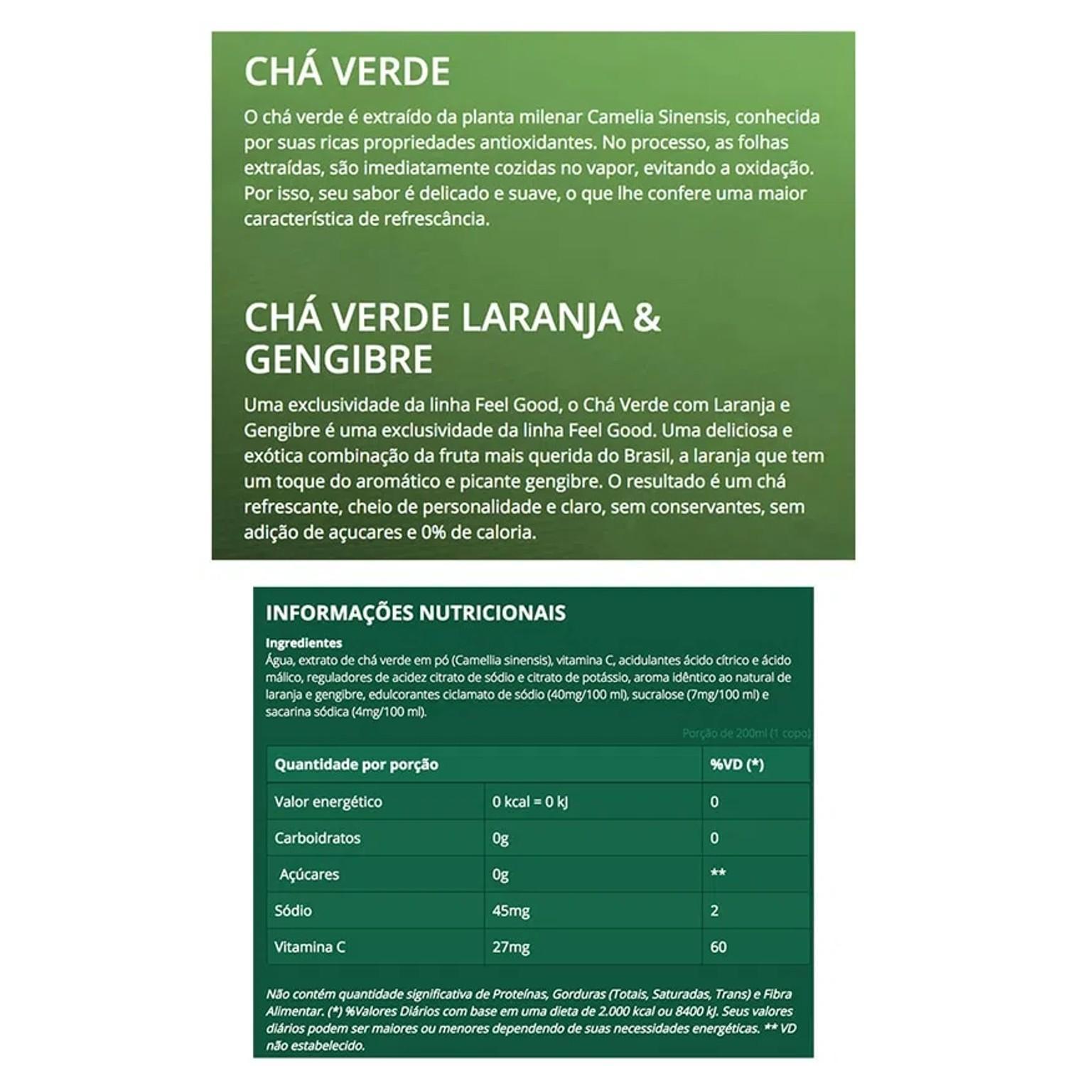 Chá Verde Laranja E Gengibre Feel Good 330ml (6 Latas) - Carrefour