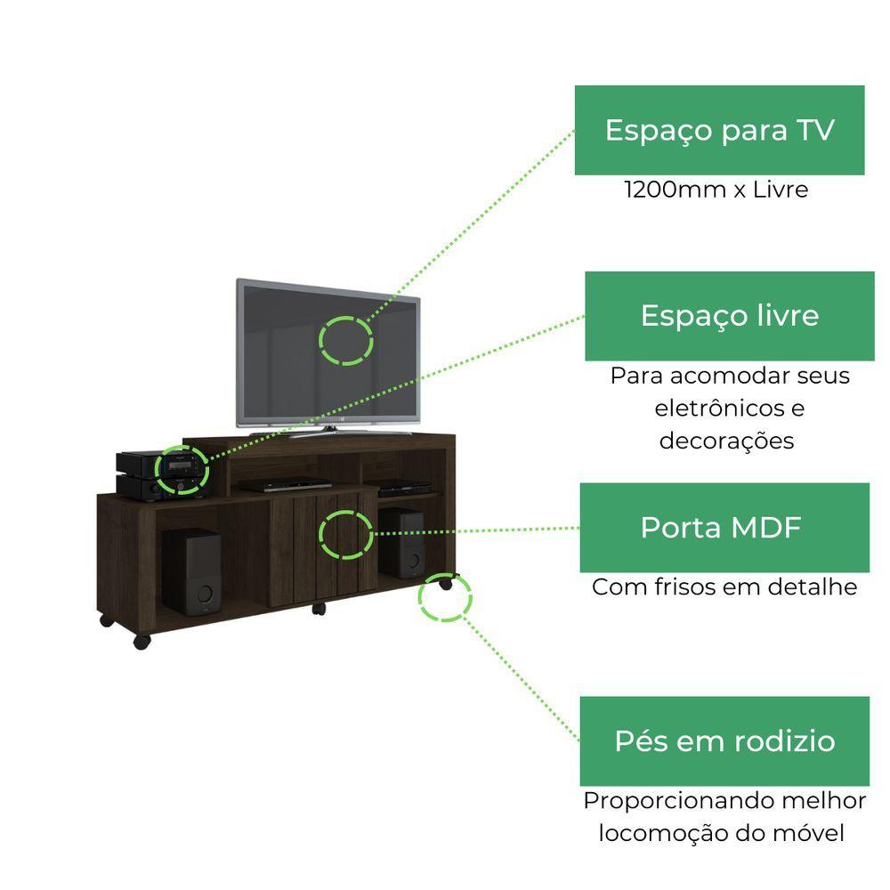 Rack Para Tv Até 43 Polegadas Ouro Jcm Café - Carrefour
