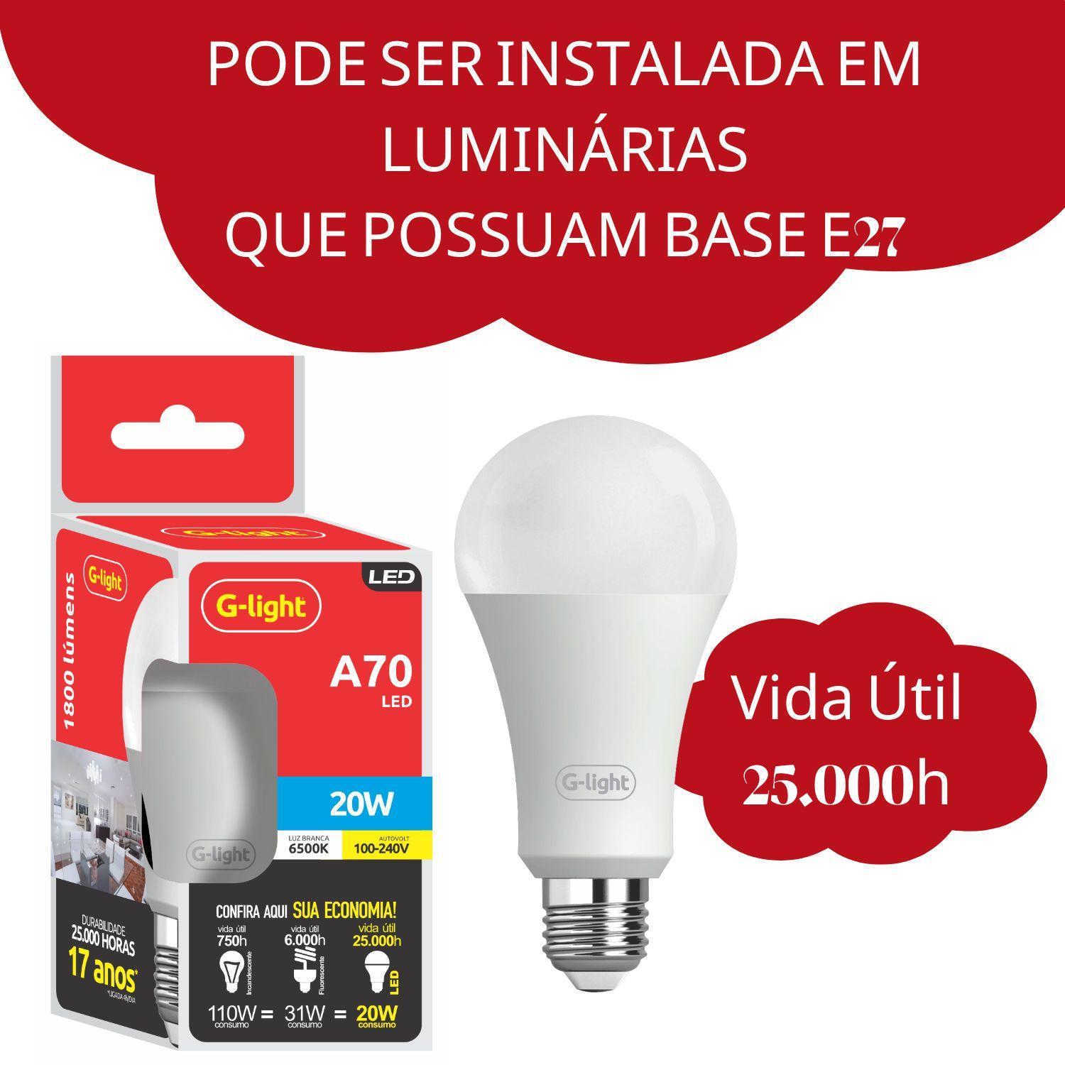 Kit 7 Lampada Led 20w Branca 6500k 1800 Lumens Autovolt E27 - Carrefour