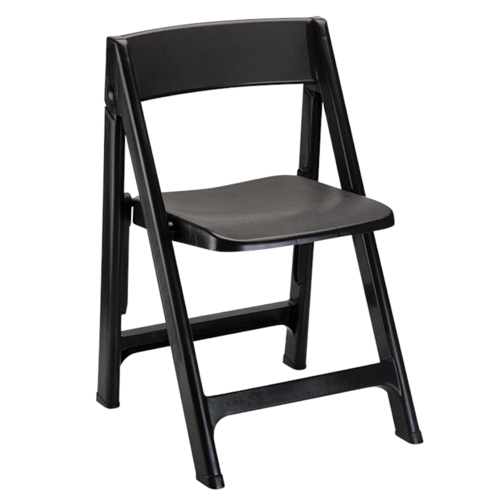 Cadeira Dobrável Preta Plástico Resistente Até 100kg - Carrefour