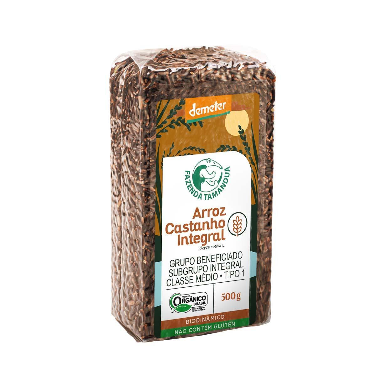 Arroz Castanho Integral Orgânico Fazenda Tamanduá 500g - Carrefour