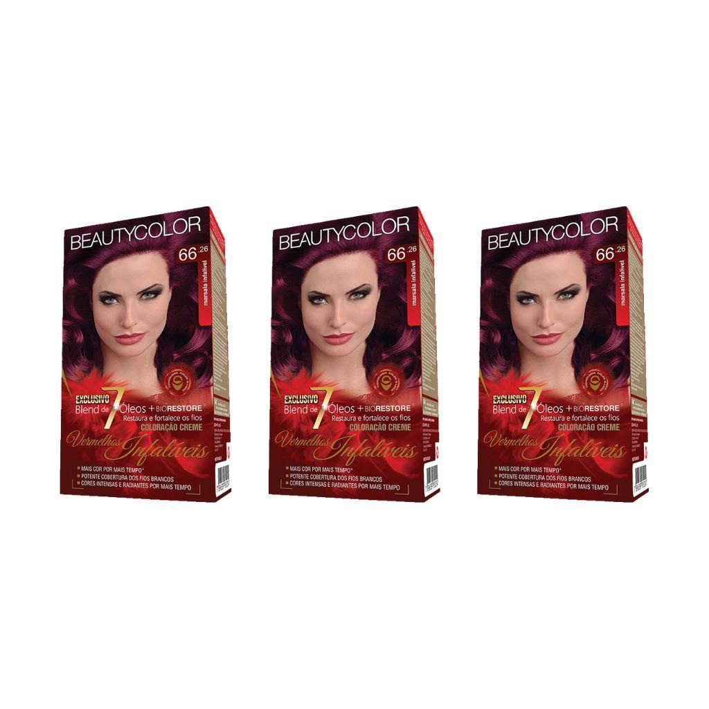 Coloraçao Beauty Color 66.26 Marsala Inf-kit3un - Carrefour