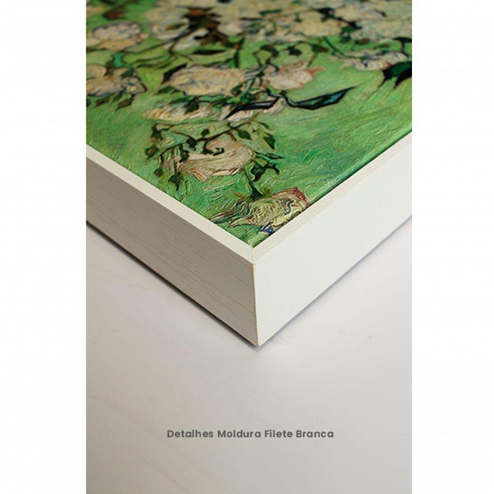 Quadro "a Noite Estrelada, 1889" De Van Gogh Vertical Moldura Filete ...
