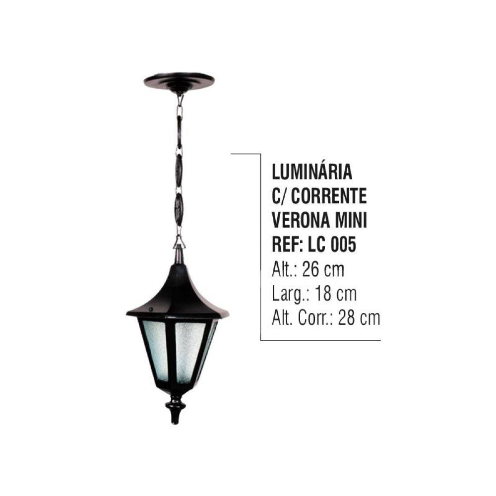 Luminária Externa Interna Verona Mini Com Corrente ...