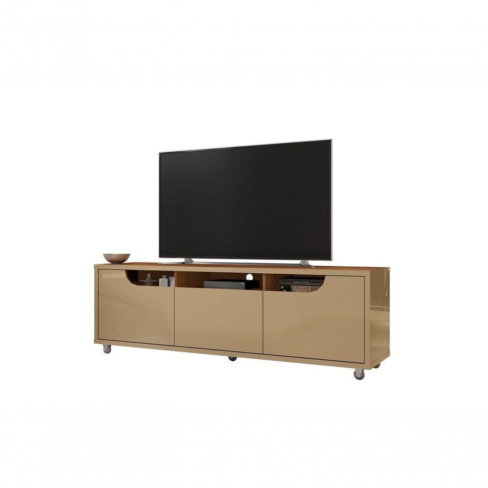 Rack Tv Jersey 1.60m 2 Portas 1 Gaveta Champagne/cedro - Carrefour