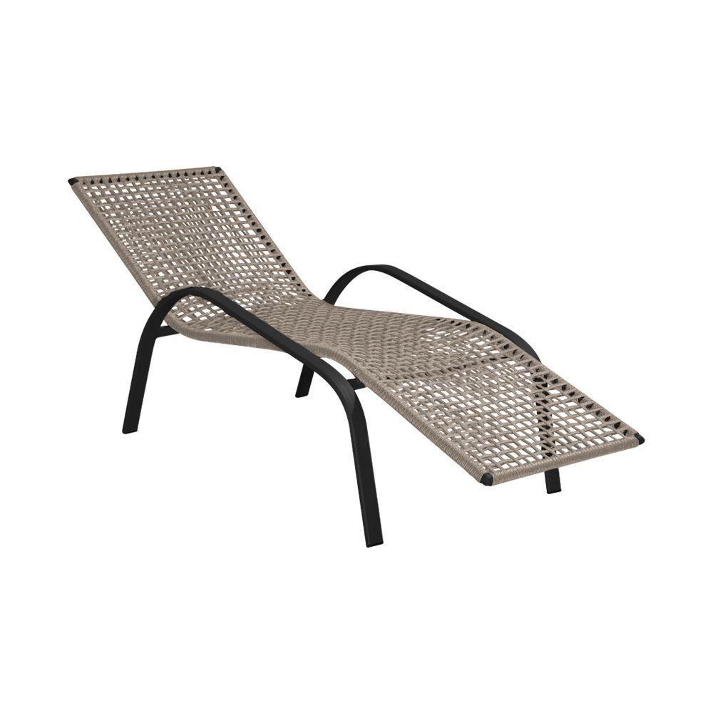 Kit 8 Espreguiçadeiras Jade Em Corda Náutica Rami E Alumínio Preto ...