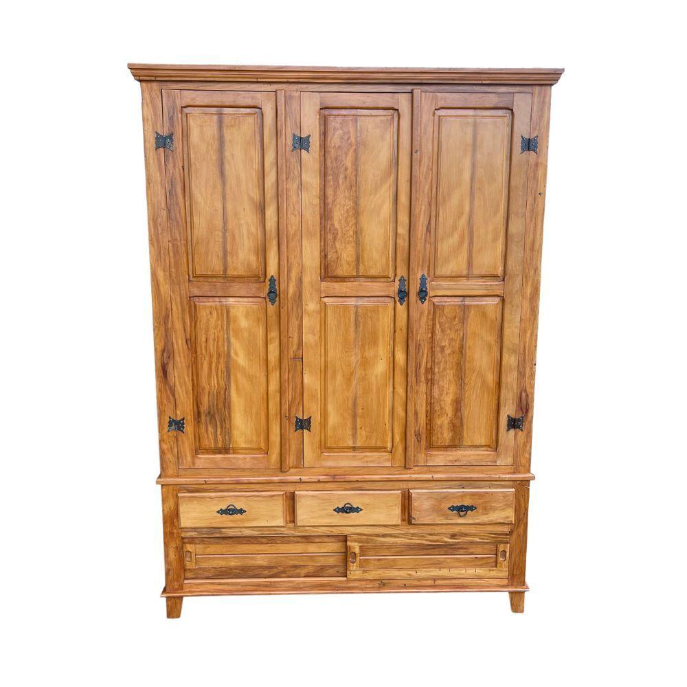 Guarda Roupa Madeira Maciça Solteiro Sudeste Rústico - Carrefour