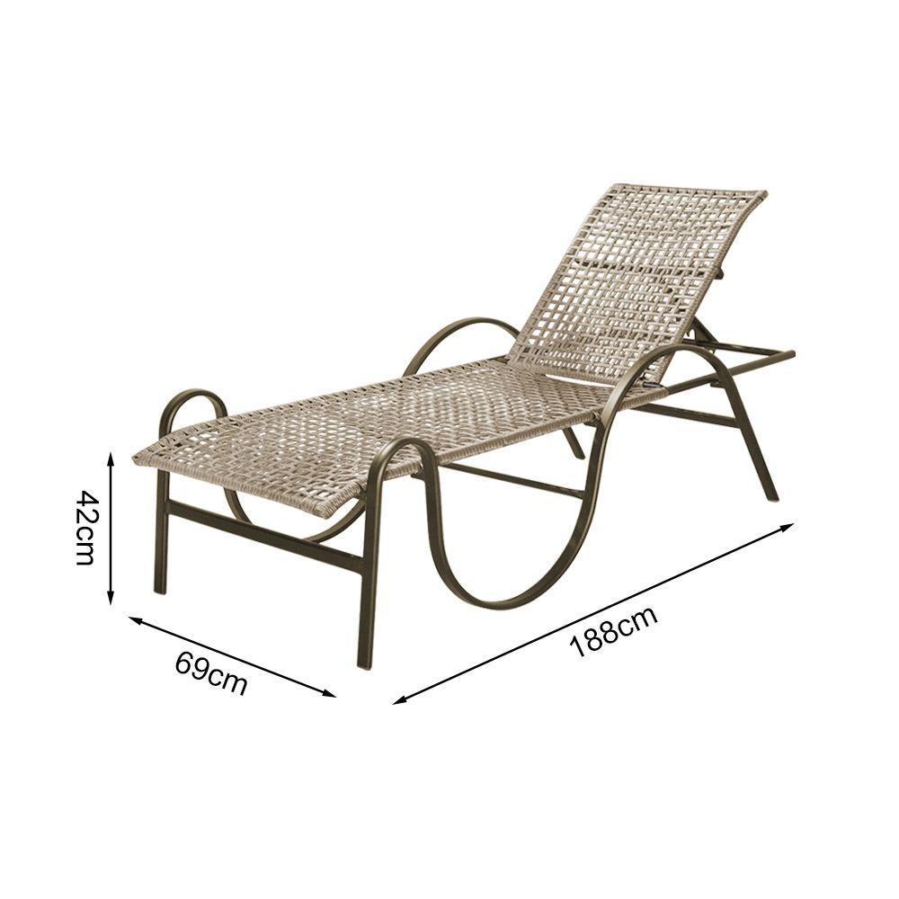 Cadeira De Descanso Turquia Em Corda Náutica Rami E Alumínio Champagne ...