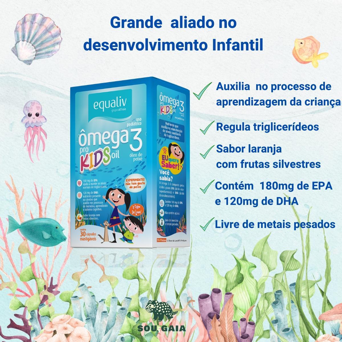 Kit 3 Ômega 3 Pro Kids Concentrado Infantil Epa Dha Equaliv - Carrefour