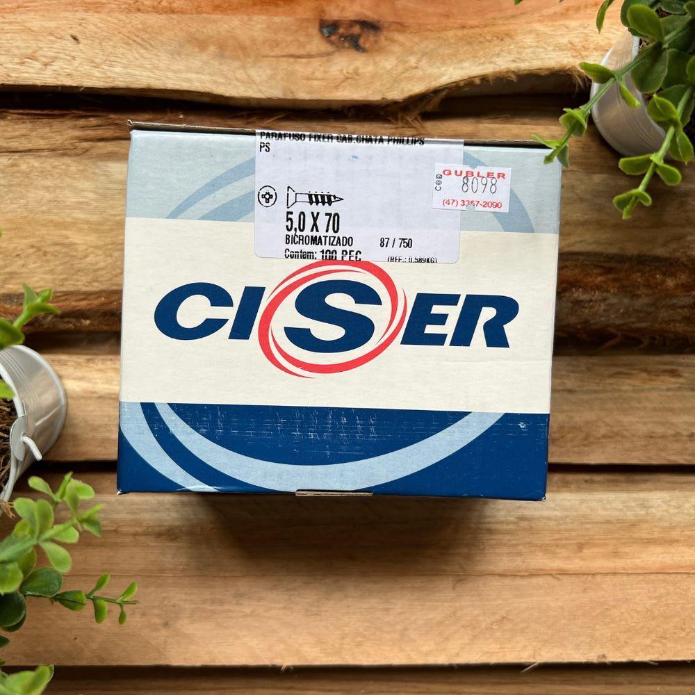 Parafuso Fixer Chato Phillips - Ciser 5,0x70 - 100 Peças - Carrefour