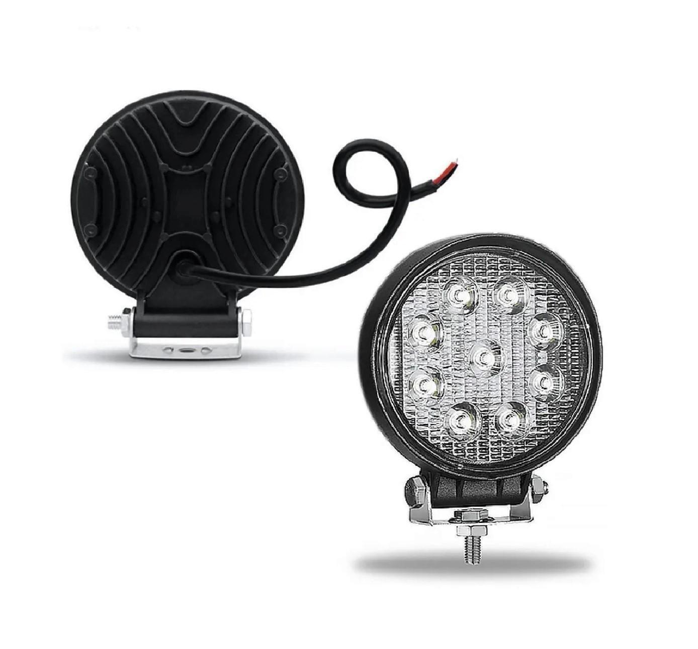Farol De Milha 9 Leds 27w Redondo Luxled - Carrefour