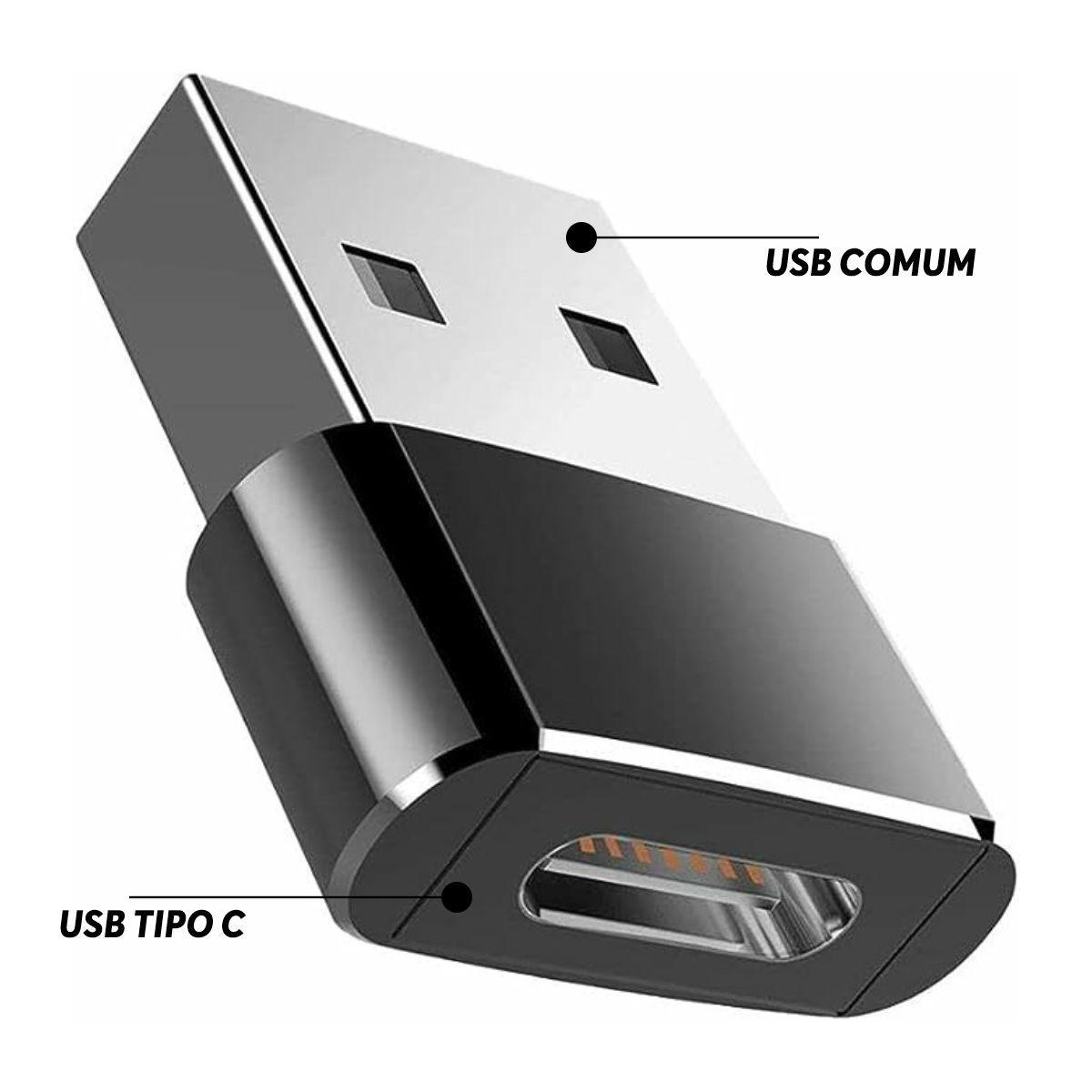 Kit 5x Adaptador Plug Otg Usb Tipo C Fêmea Para Usb A Macho - Carrefour