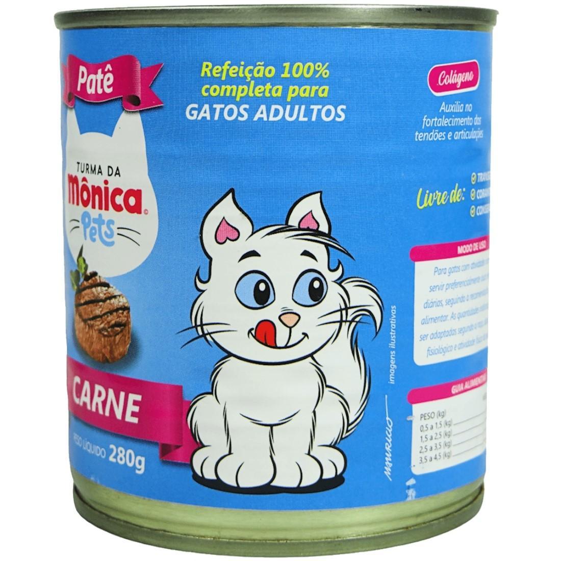 Ração Úmida Turma Da Mônica Pets Patê Sabor Carne 280g Gatos - Carrefour
